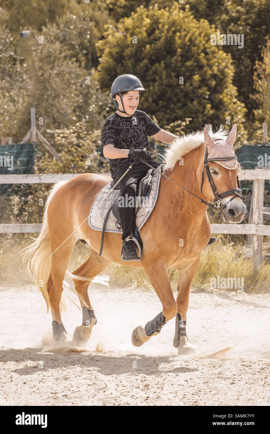 kid with horse Stock Photo - Alamy