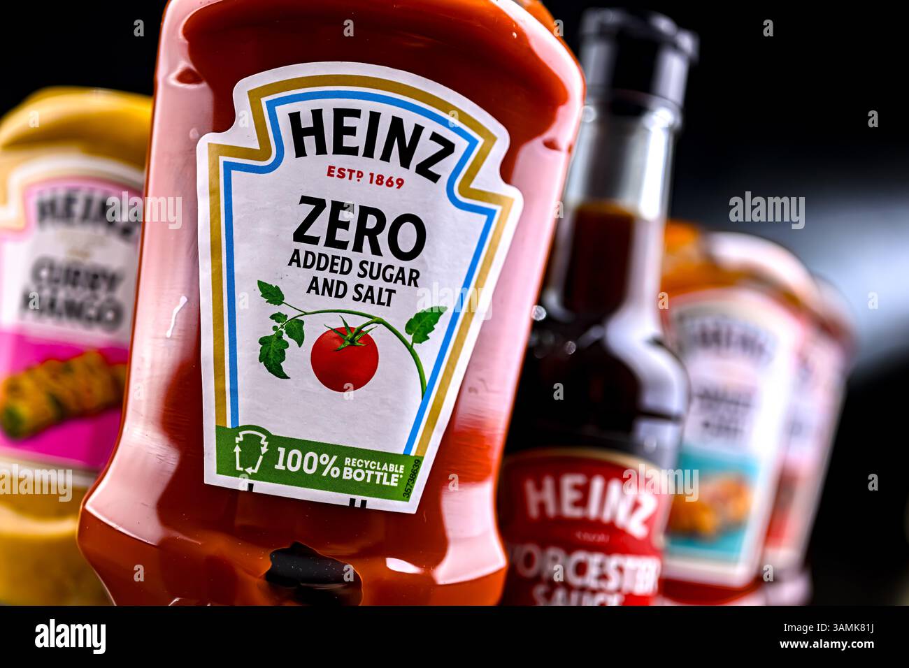 POZNAN, POL - AUG 7, 2024: Heinz products, brand manufactured by the H ...