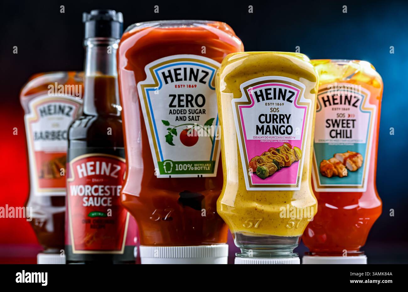 POZNAN, POL - AUG 7, 2024: Heinz products, brand manufactured by the H ...