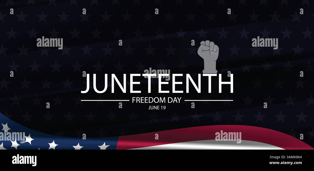 Embracing Juneteenth Commemorating Liberation on June 19 Stock Vector ...