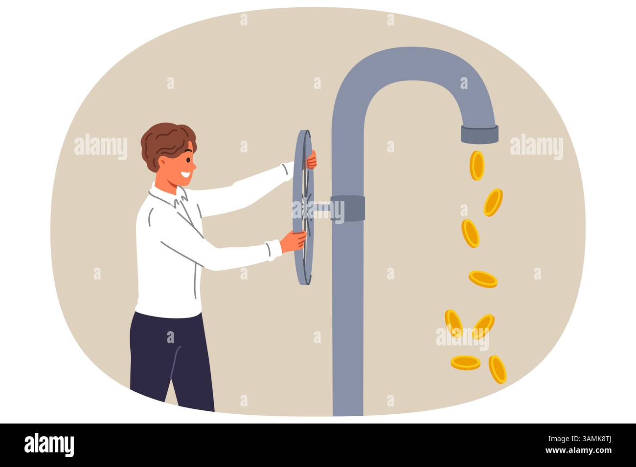 Cash flow for investor who opens tap with coins instead of water ...