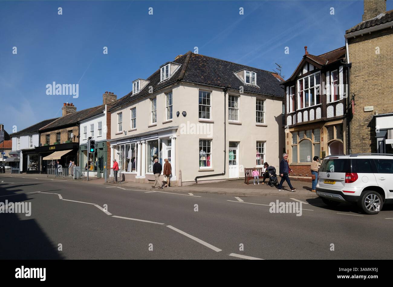 high street, holt, north norfolk, england Stock Photo - Alamy