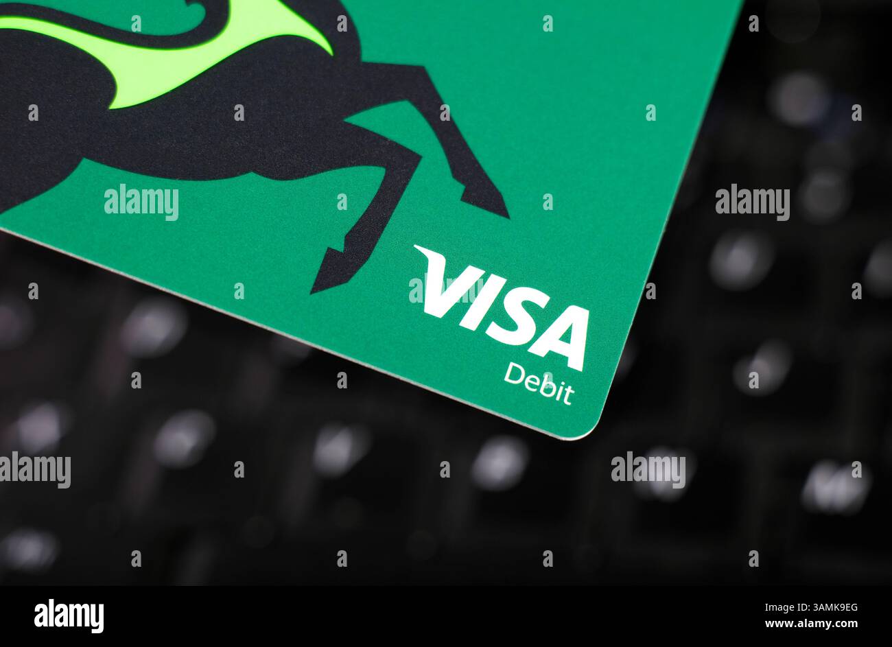 Lloyds bank visa debit card close up Stock Photo - Alamy