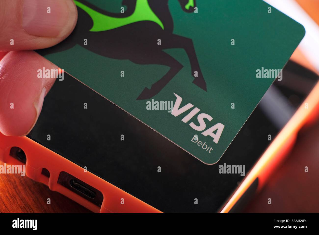 Lloyds bank visa debit card close up Stock Photo - Alamy