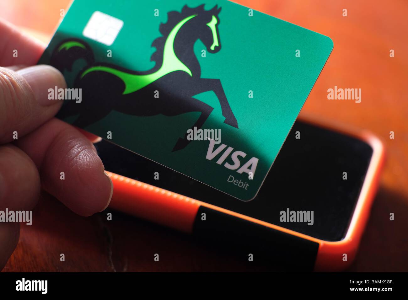 Lloyds bank visa debit card close up Stock Photo - Alamy