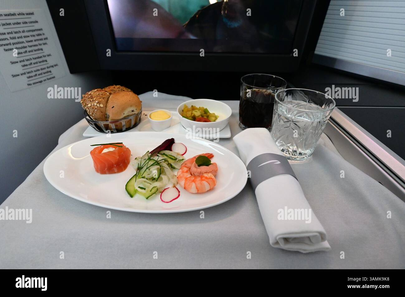 Starter course on a British Airways Club Class Flight Stock Photo - Alamy