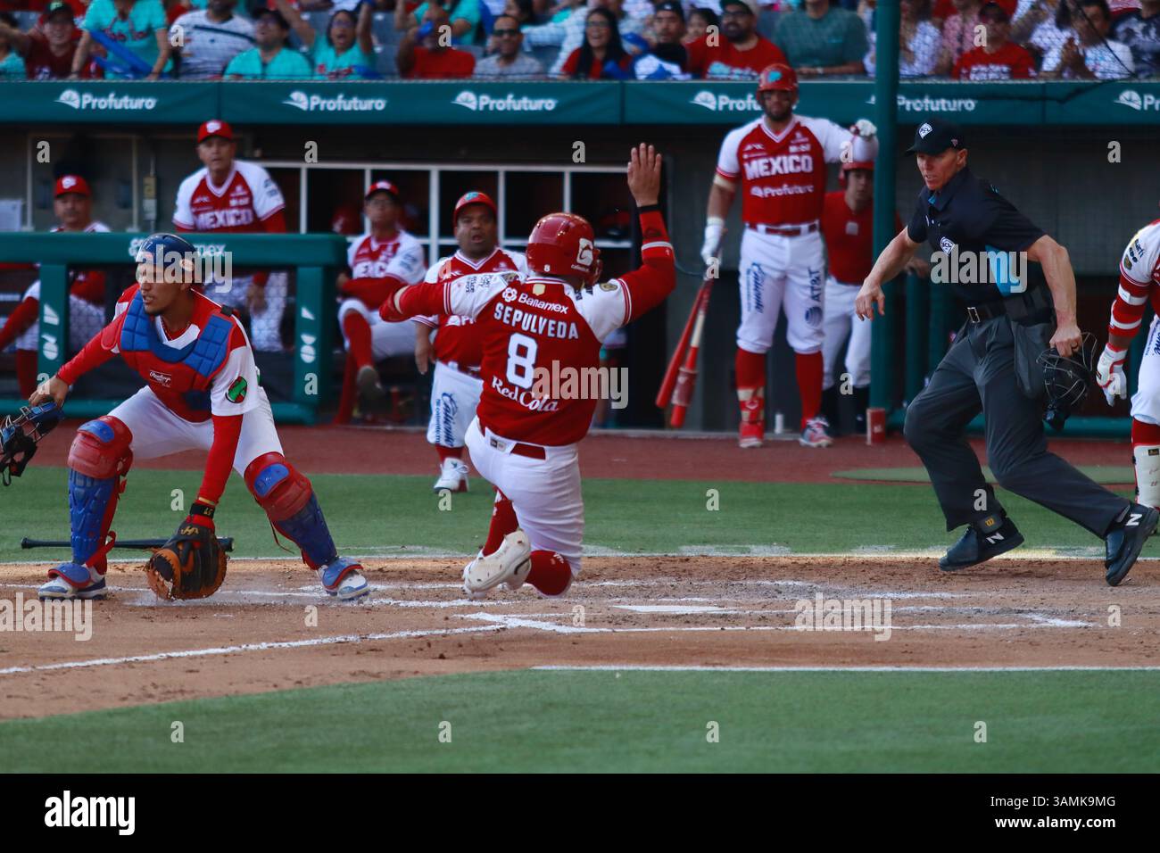 Mexico City, Mexico. 13th Apr, 2025. Carlos Sepulveda #8 of Diablos ...