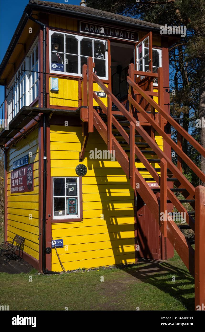 The only remaining signal box on the Settle-Carlisle railway line ...