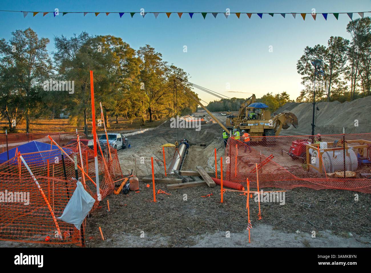 Sabal Trail Pipeline construction, Gilchrist County, Florida, USA Stock ...