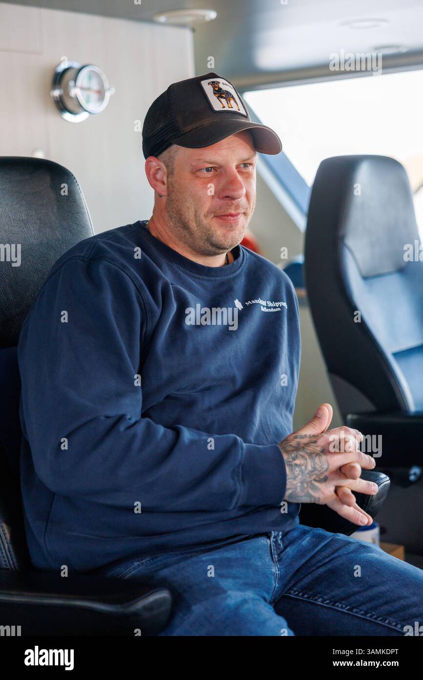 Skipper Clancy Snauwaert pictured during a visit to the 'Z.26 Avanti ...