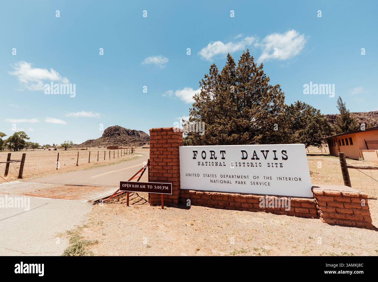 Entrance to Fort Davis Texas National Historic Site Sign Stock Photo ...