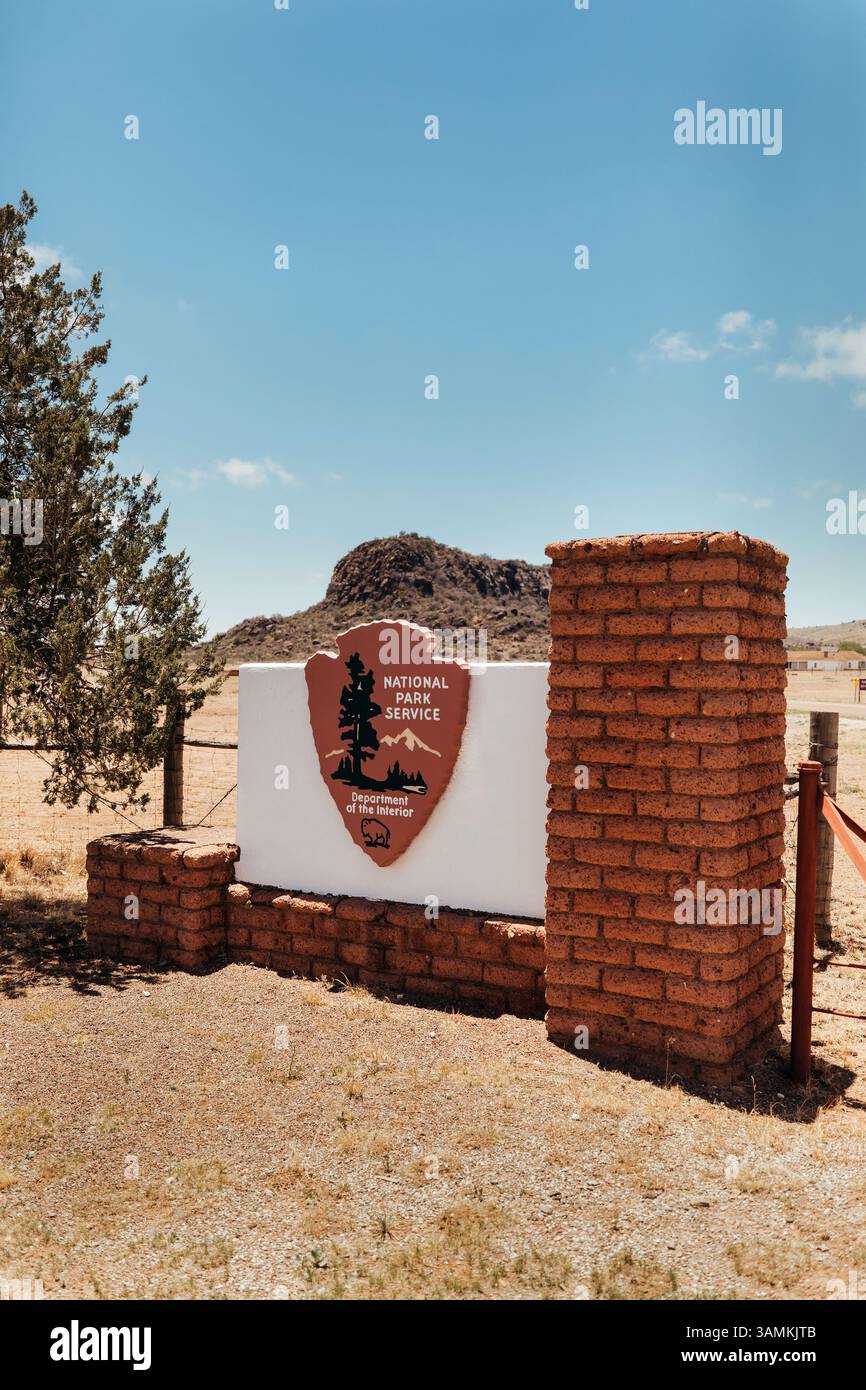 National Parks Service Sign at Fort Davis Historic Site in Texas Stock ...