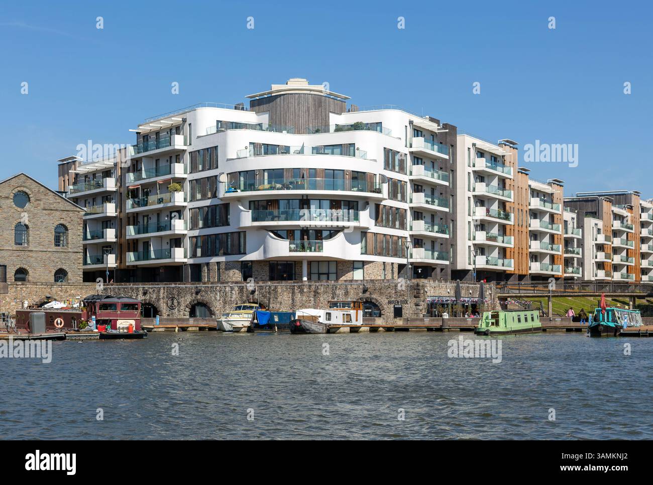 Modern architecture apartment buildings, Millenium Promenade, Floating ...