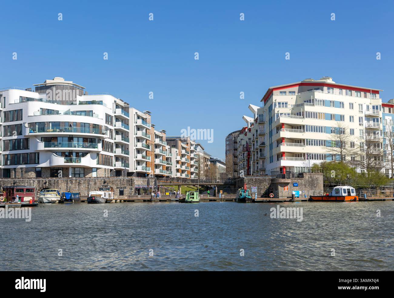 Modern architecture apartment buildings, Millenium Promenade, Floating ...