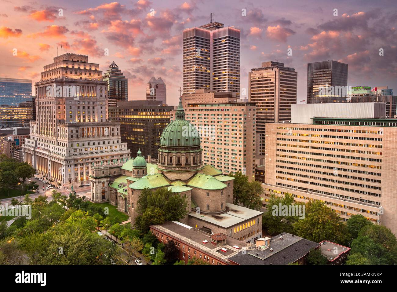 Montreal, Quebec, Canada, aerial skyline downtown city view Stock Photo ...