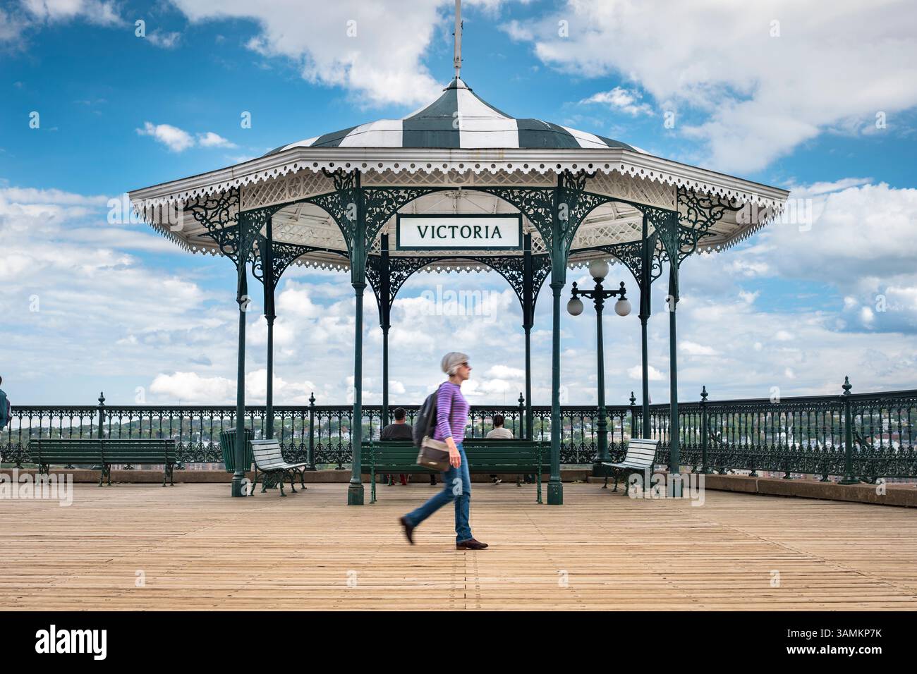 Dufferin Terrace boardwalk by St. Lawrence river downtown Quebec City ...