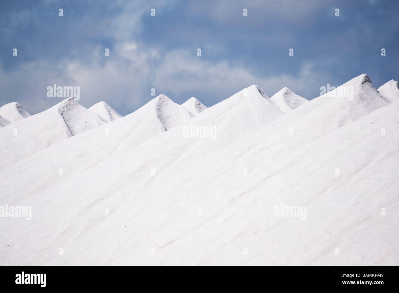 Mountains of salt in the Santa Pola salt flats Stock Photo - Alamy