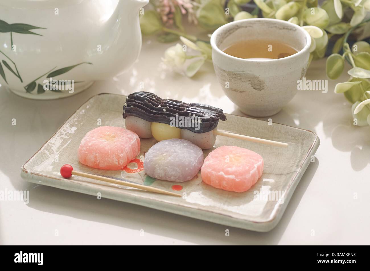 A Delightful Fusion of Japanese & Chinese Sweets Stock Photo - Alamy