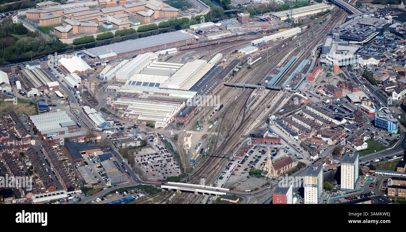 The wabtec railway works and station hi-res stock photography and ...