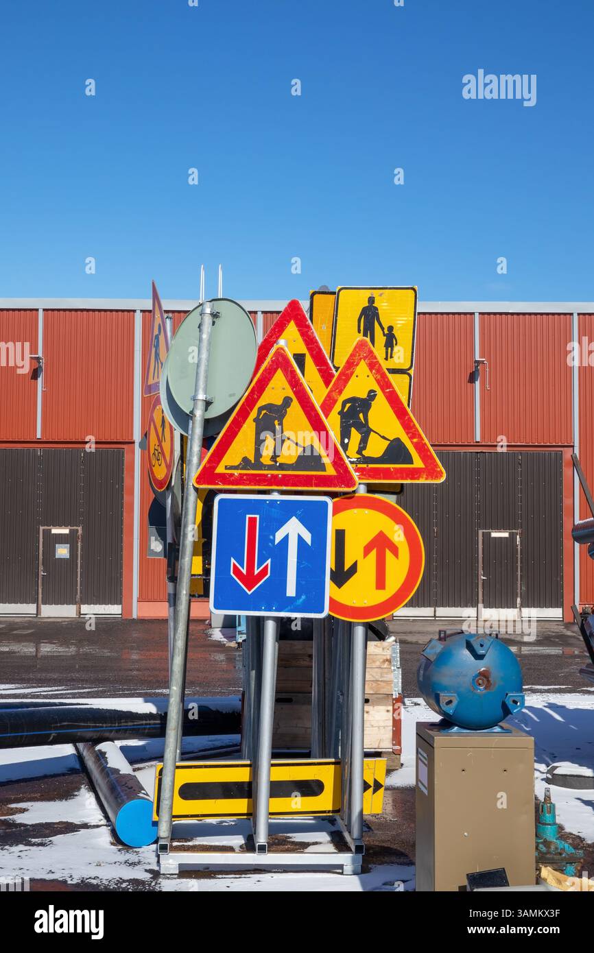 Construction road signs storage hi-res stock photography and images - Alamy