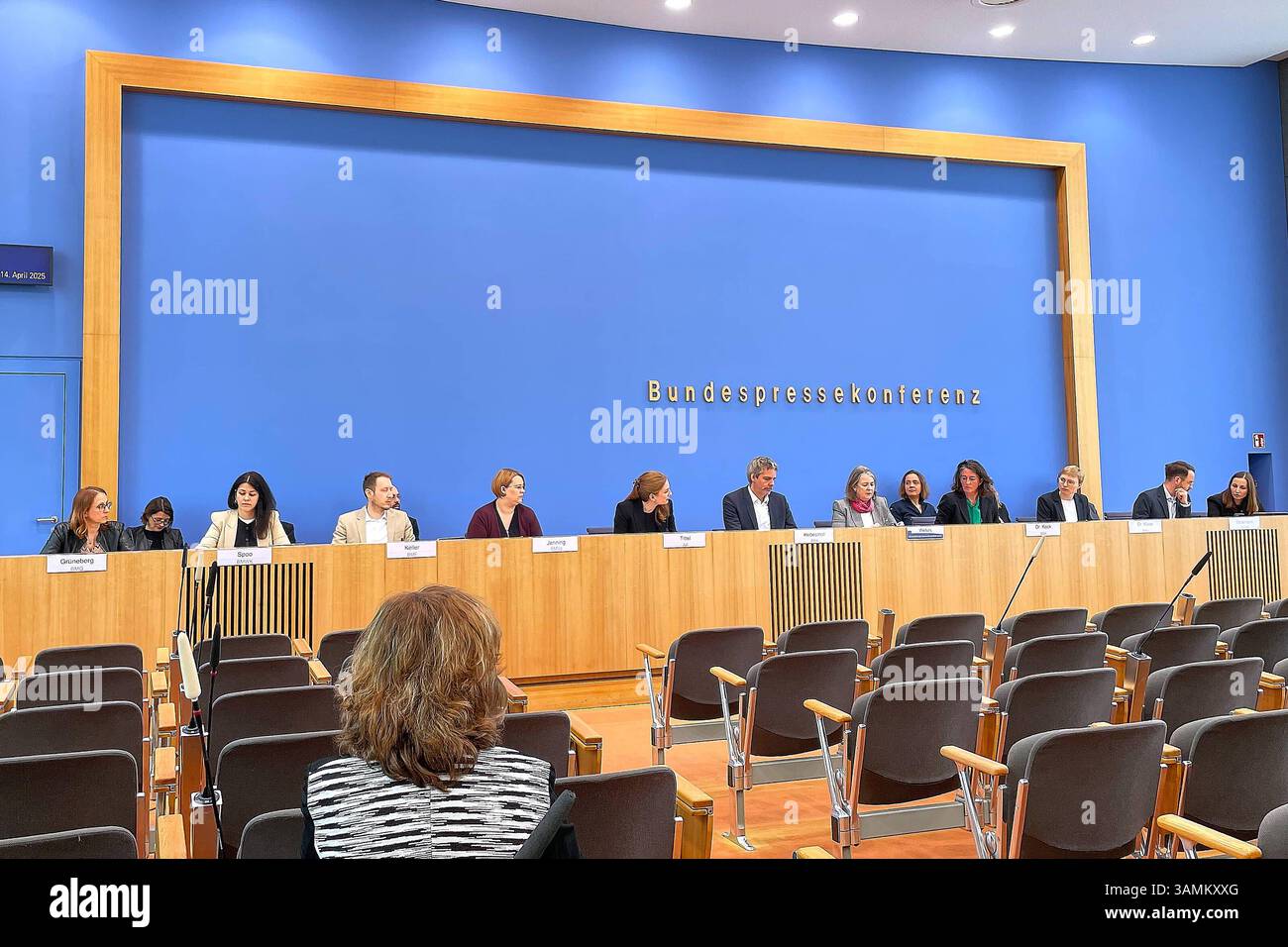 Berlin, Deutschland, 14.04.2025: Bundespressekonferenz ...