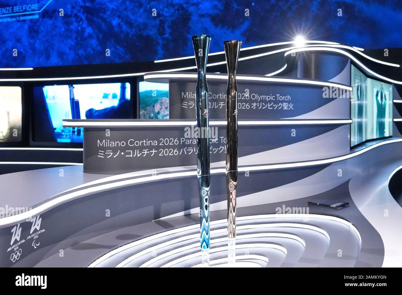 The torches for the Olympic and Paralympic Winter Games Milano Cortina ...