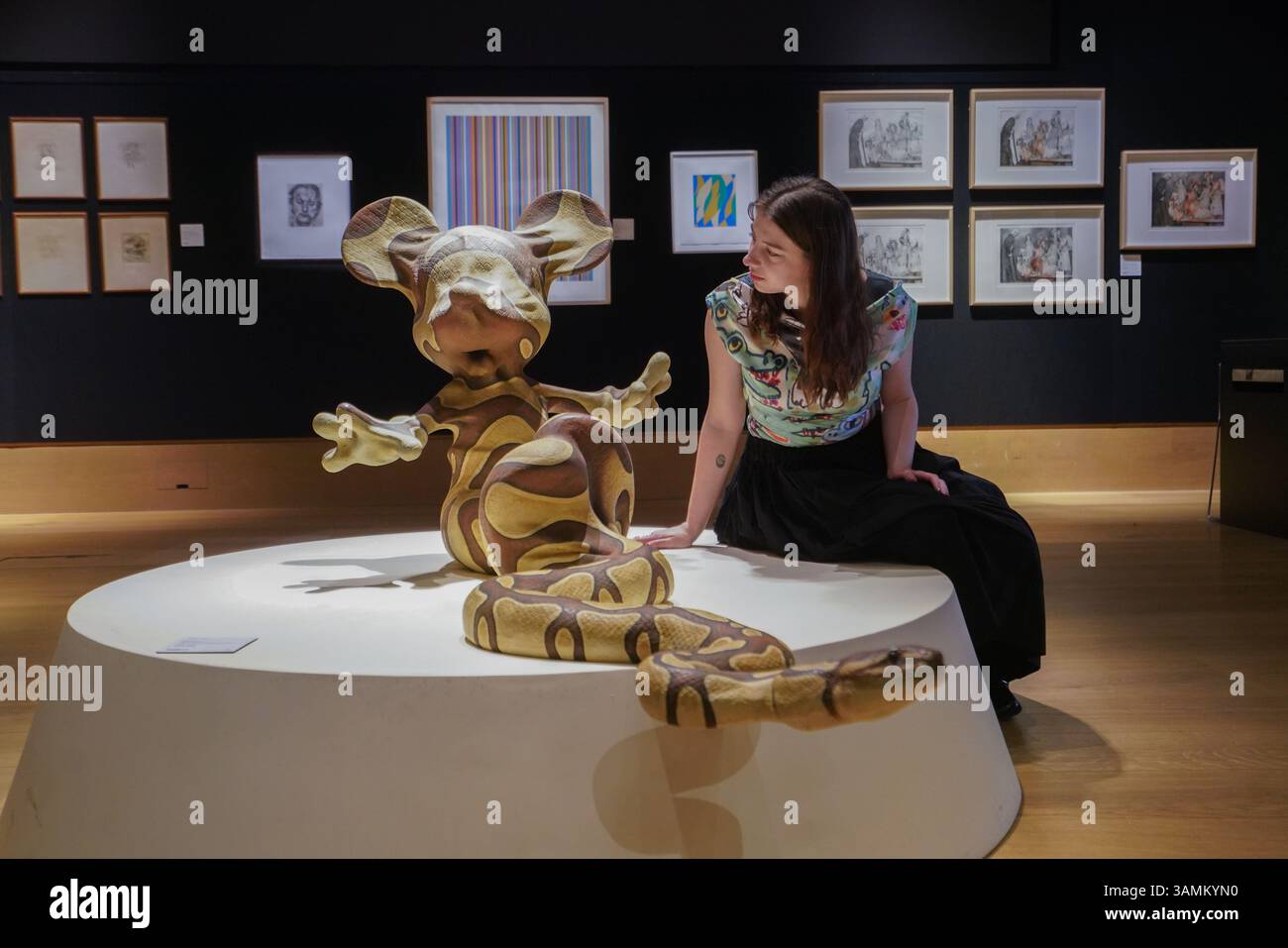 London UK 14 April 2025. Image: Banksy (b.1974) Mickey Snake, 2015 ...