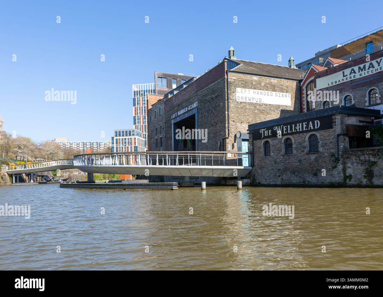 Castle Bridge footbridge, Left handed Giant brewery, The Wellhead ...