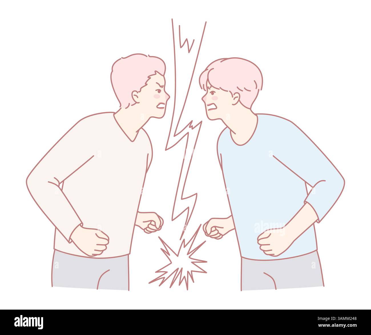 A graphic depiction of a heated argument between two people, showcasing ...