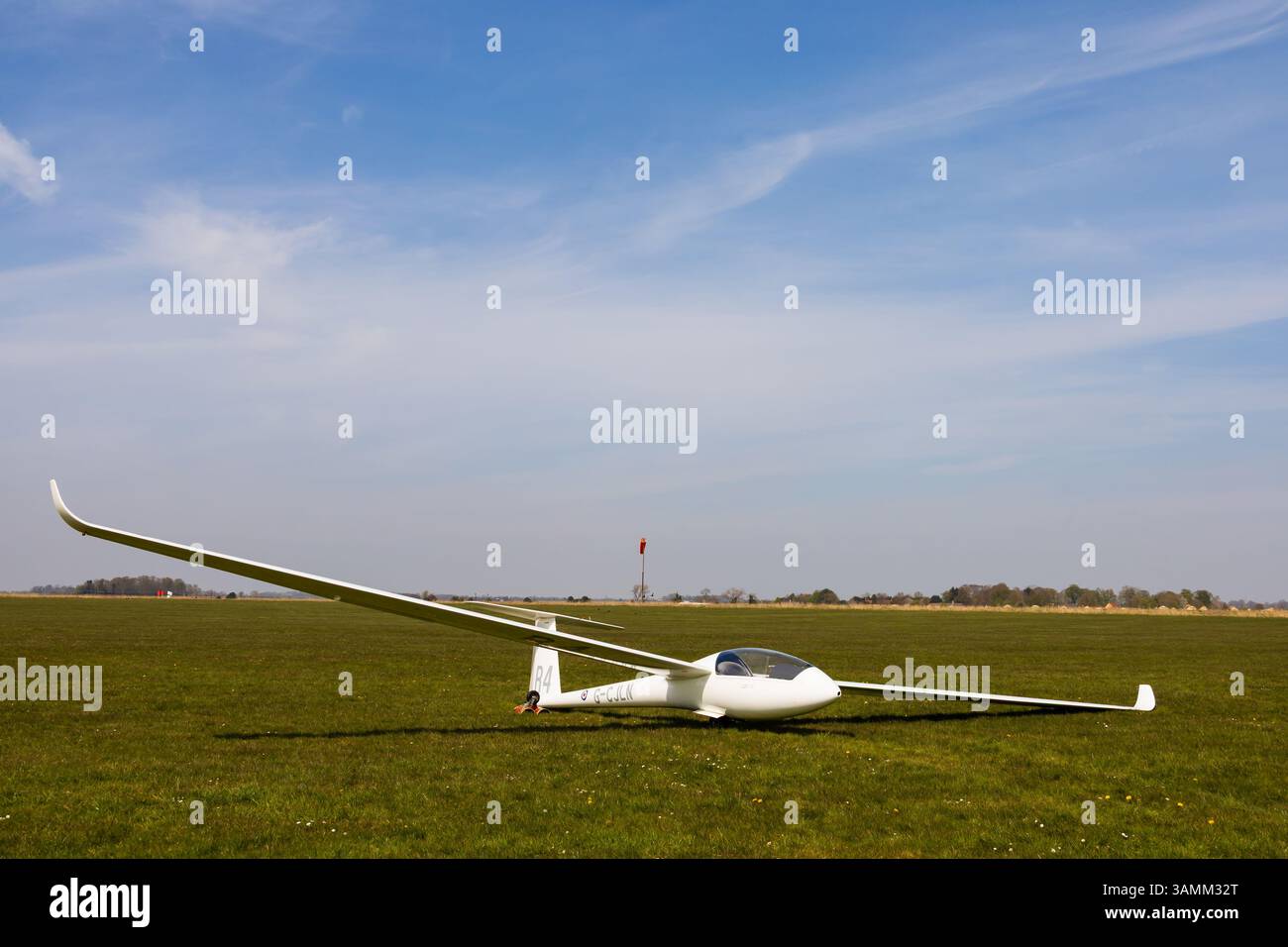 Rolladen-Schneider LS8-18 glider sailplane in 15 metre mode, of the ...