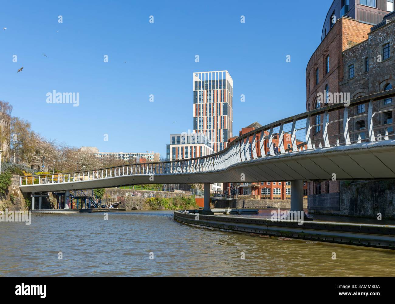 Castle Bridge footbridge, Redcliffe, Floating Harbour, Bristol, England ...