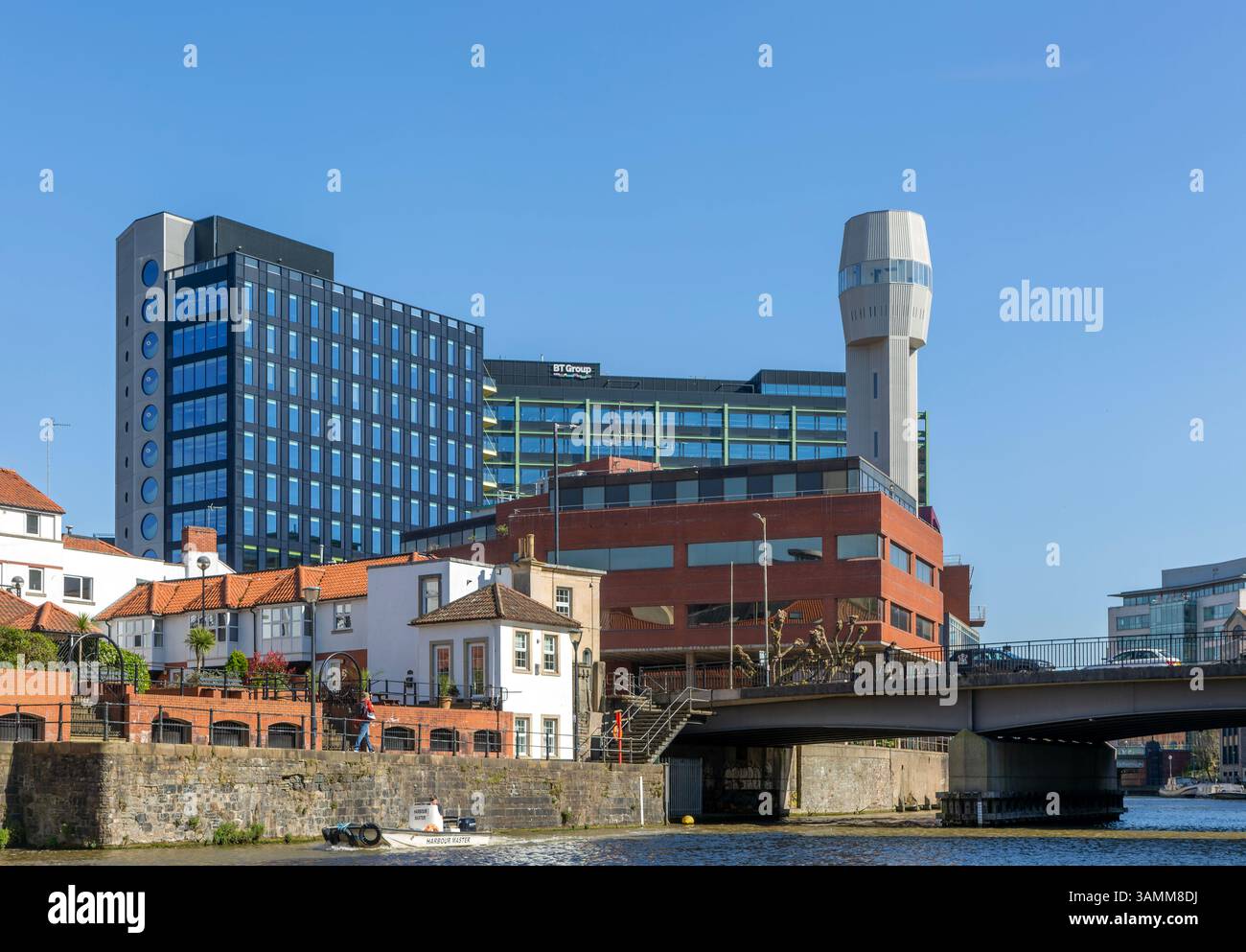 Office blocks and Cheese Lane Shot Tower building, St Philip's Bridge ...