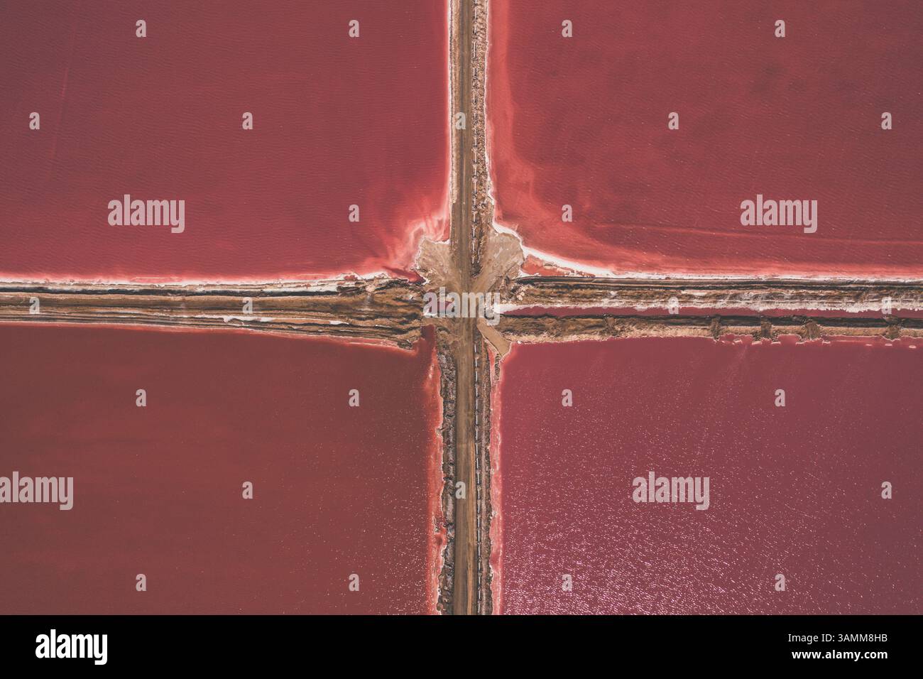 Aerial view of cross in salt lake in Walvis Bay, Namibia Stock Photo ...
