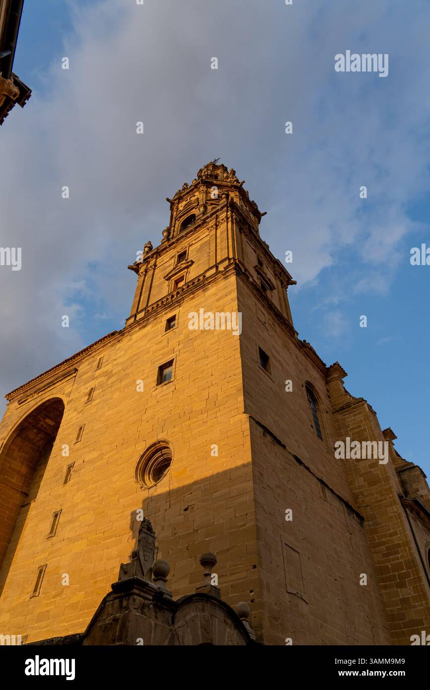 Iconic Baroque Tower of Santo Tomás Apostol Church, Haro Stock Photo ...