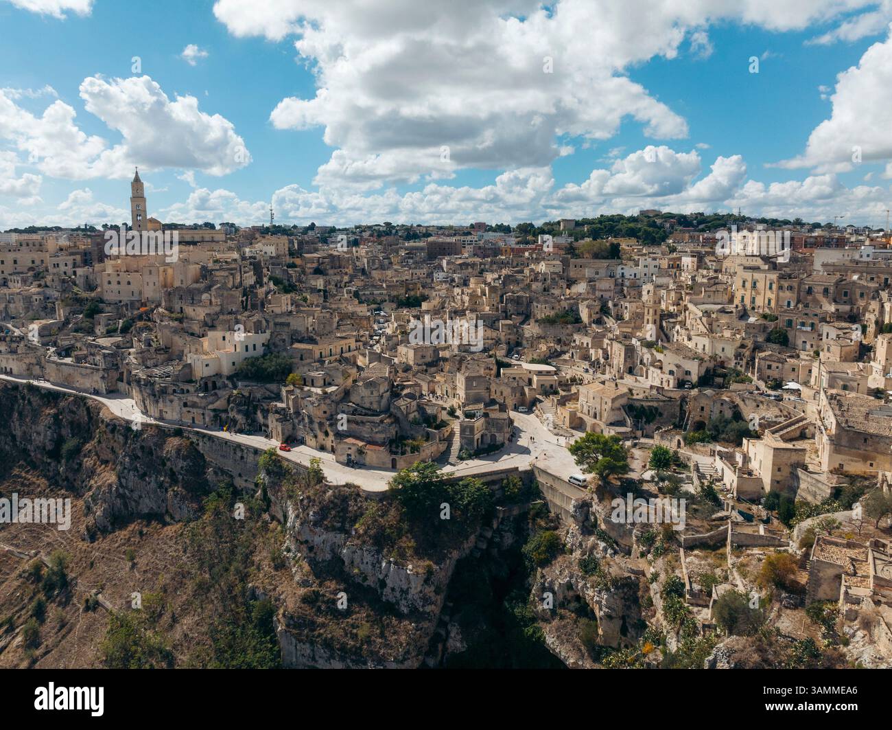 Aerial view of historic medieval architecture and ancient stone ...