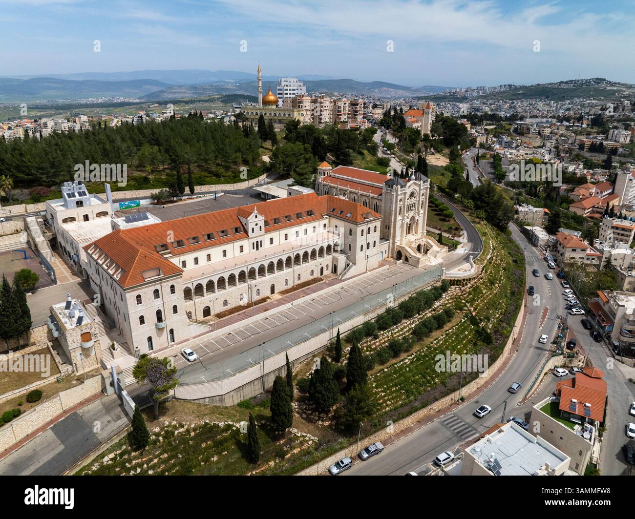 Aerial view of the beautiful historical buildings and cityscape of ...