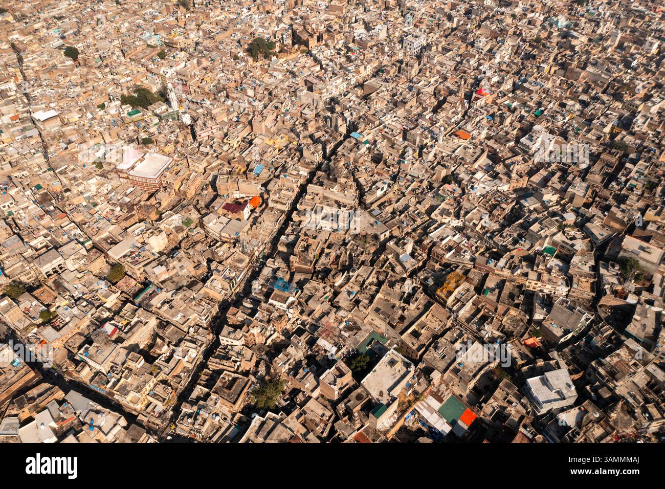 Aerial view of vibrant urban landscape with modern architecture and ...