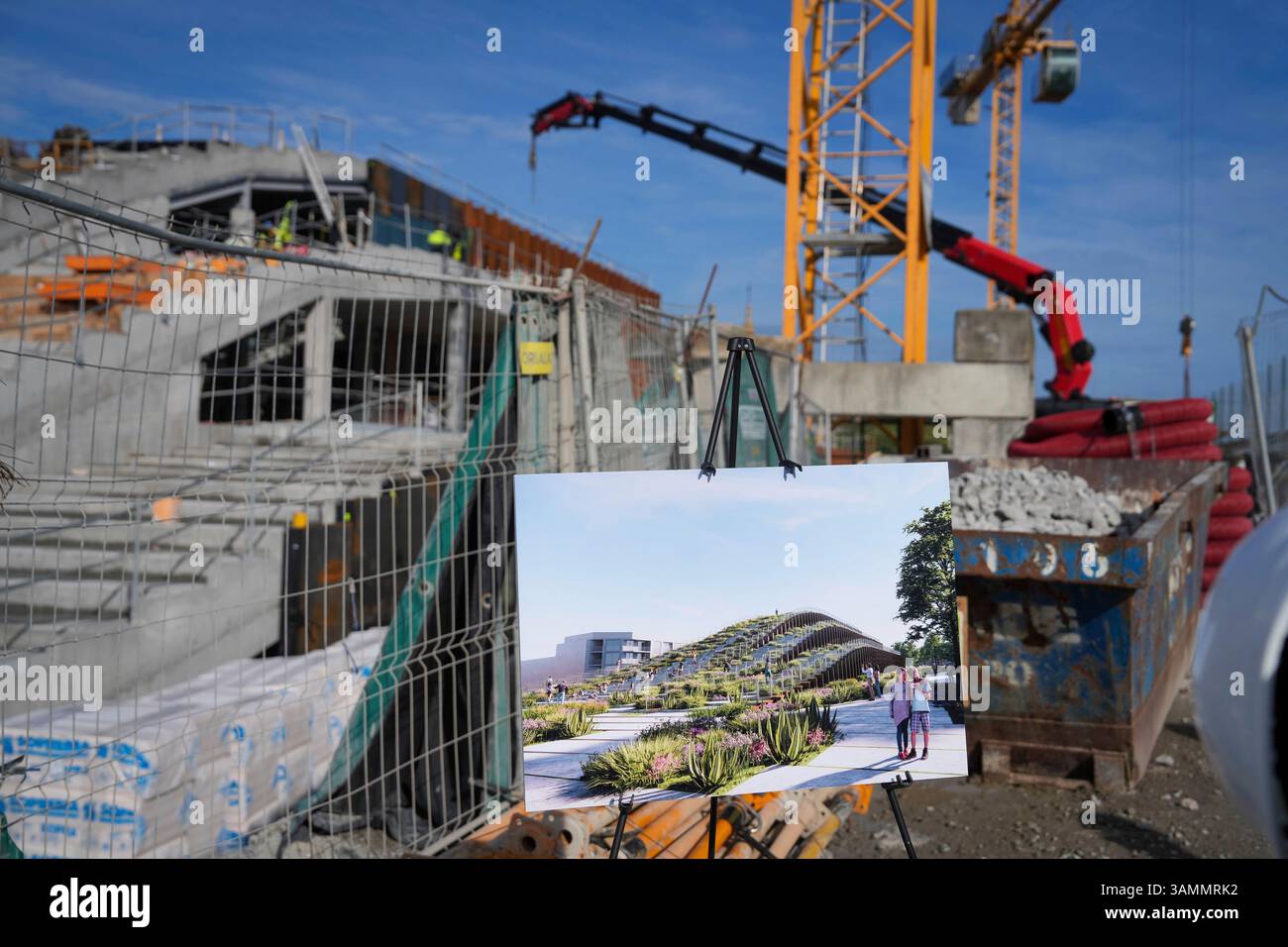 Final stage of the construction works of the future Gastronomy Open ...