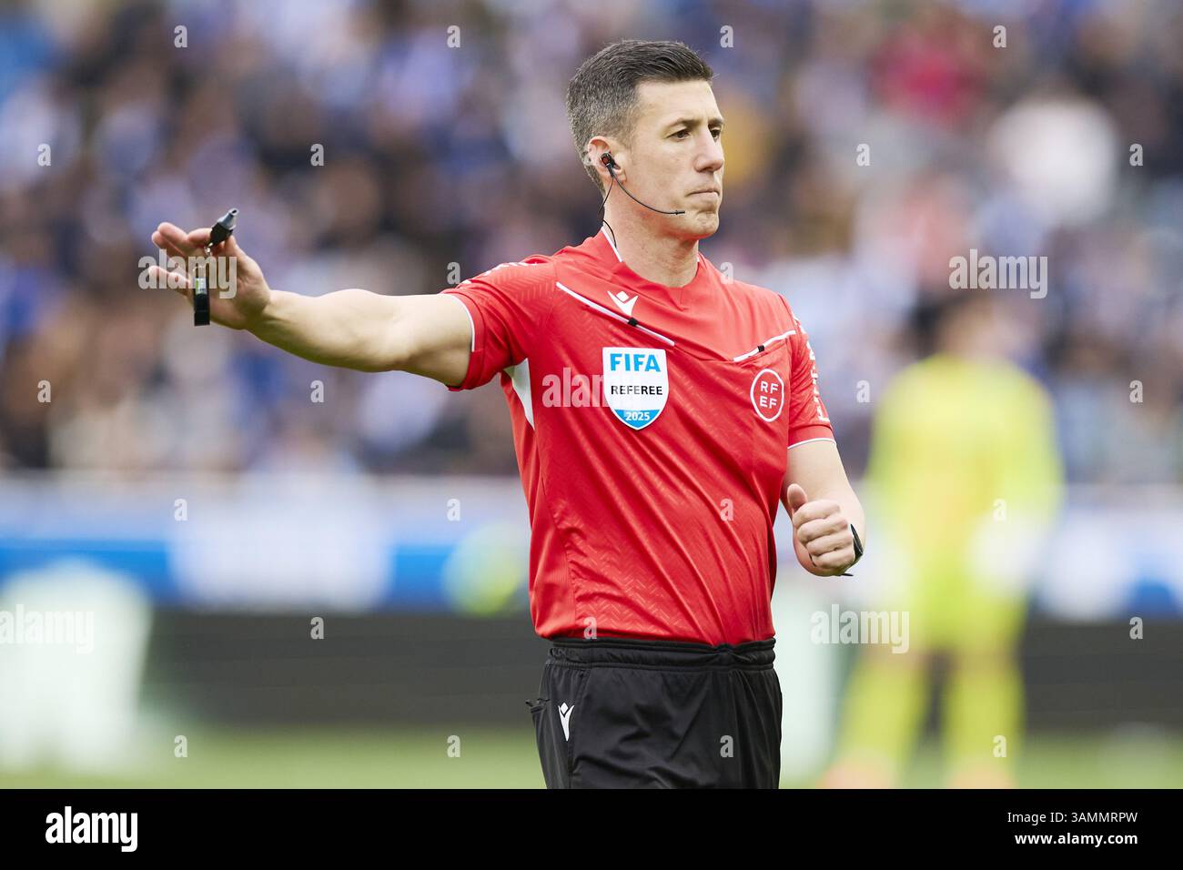 Referee Cesar Soto Grado during the Spanich championship La Liga ...