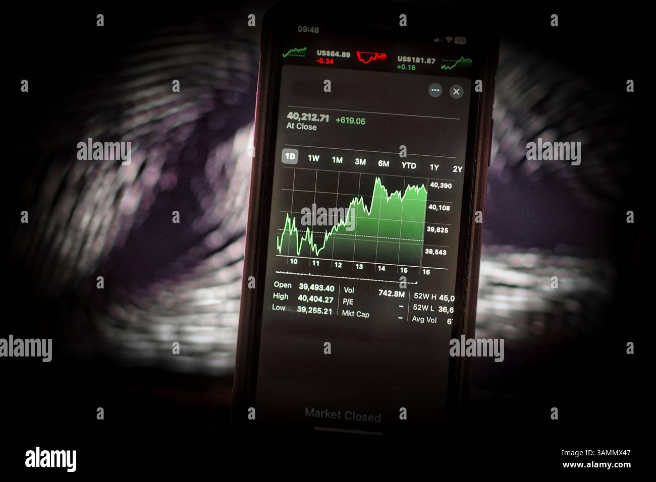 Concept watching stock market hi-res stock photography and images - Alamy