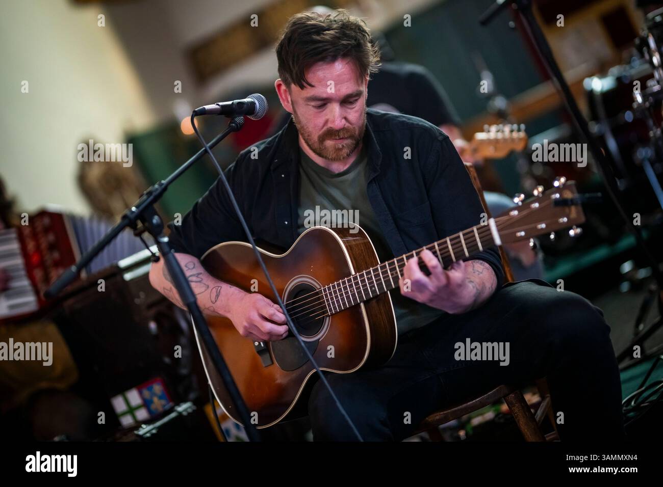 Edinburgh, Scotland. Sat 12 April 2025. Scottish band Haiver performing ...