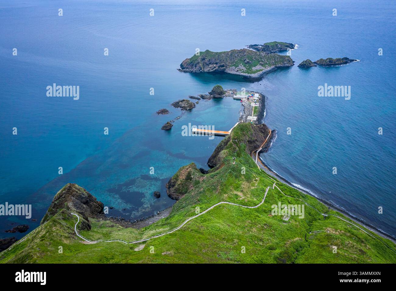 Aerial view of Moneron Island, Sahalin Oblast, Russia Stock Photo - Alamy
