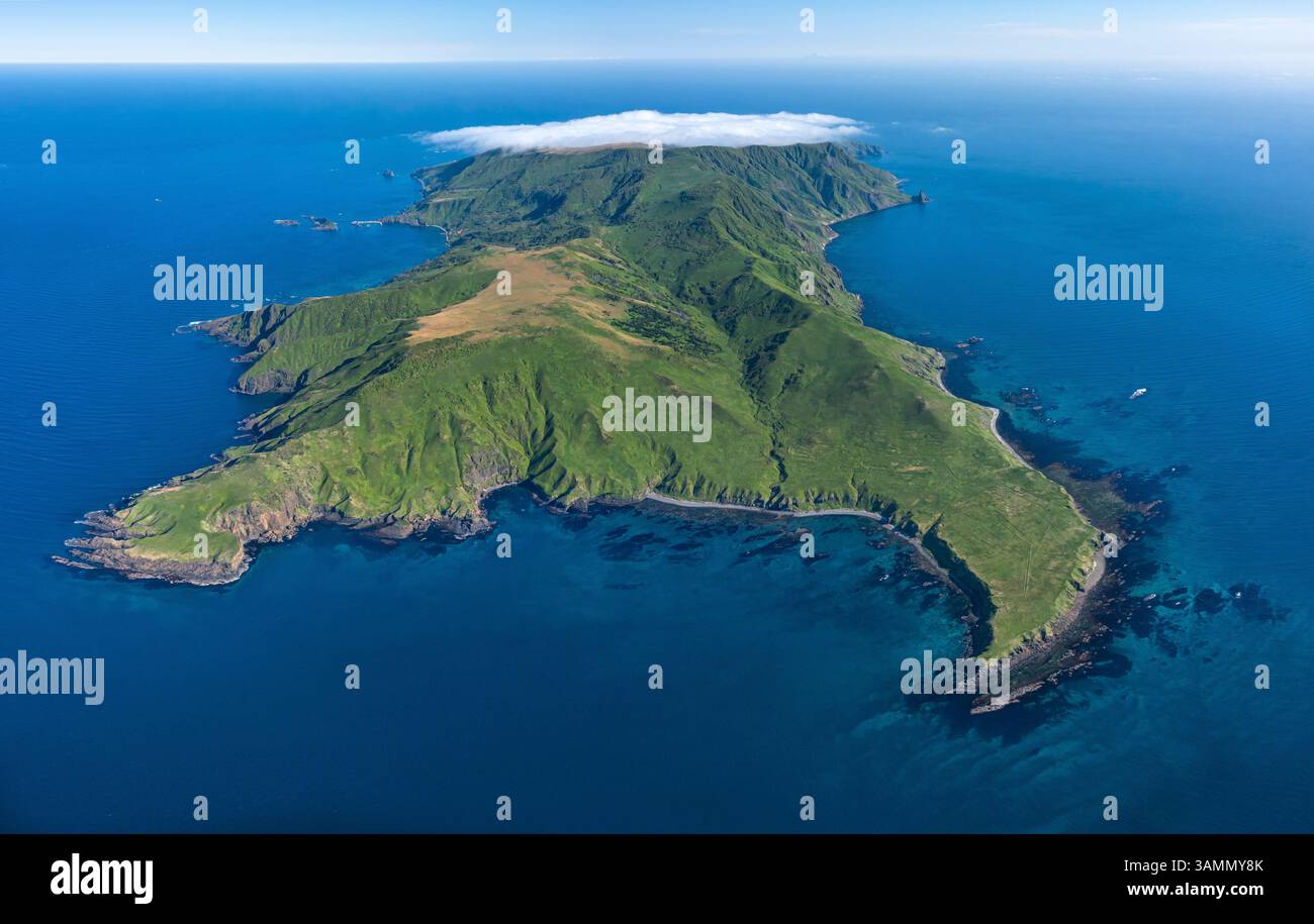 Aerial view of Moneron Island, Sakhalin Oblast, Russia Stock Photo - Alamy