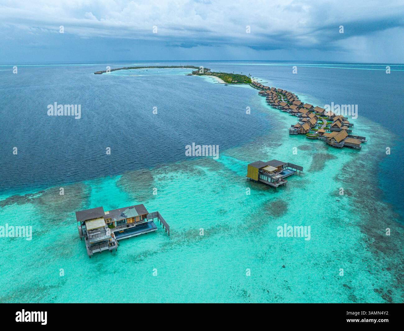 Aerial view of Ithaafushi Island, Maldives archipelagos Stock Photo - Alamy