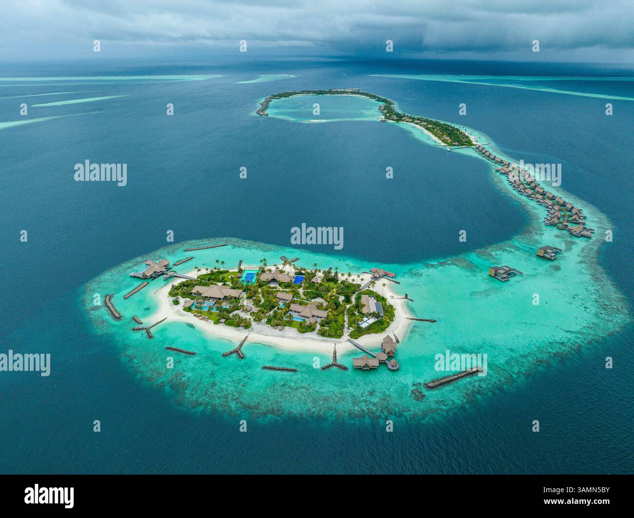 Aerial view of Ithaafushi Island, Maldives archipelagos Stock Photo - Alamy