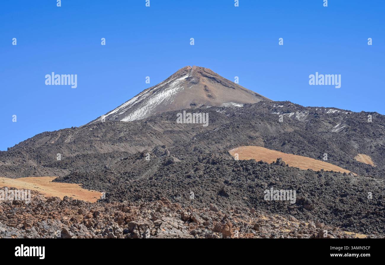 Schlackefelder, Gipfel Vulkan Pico del Teide, Parque Nacional del Teide ...