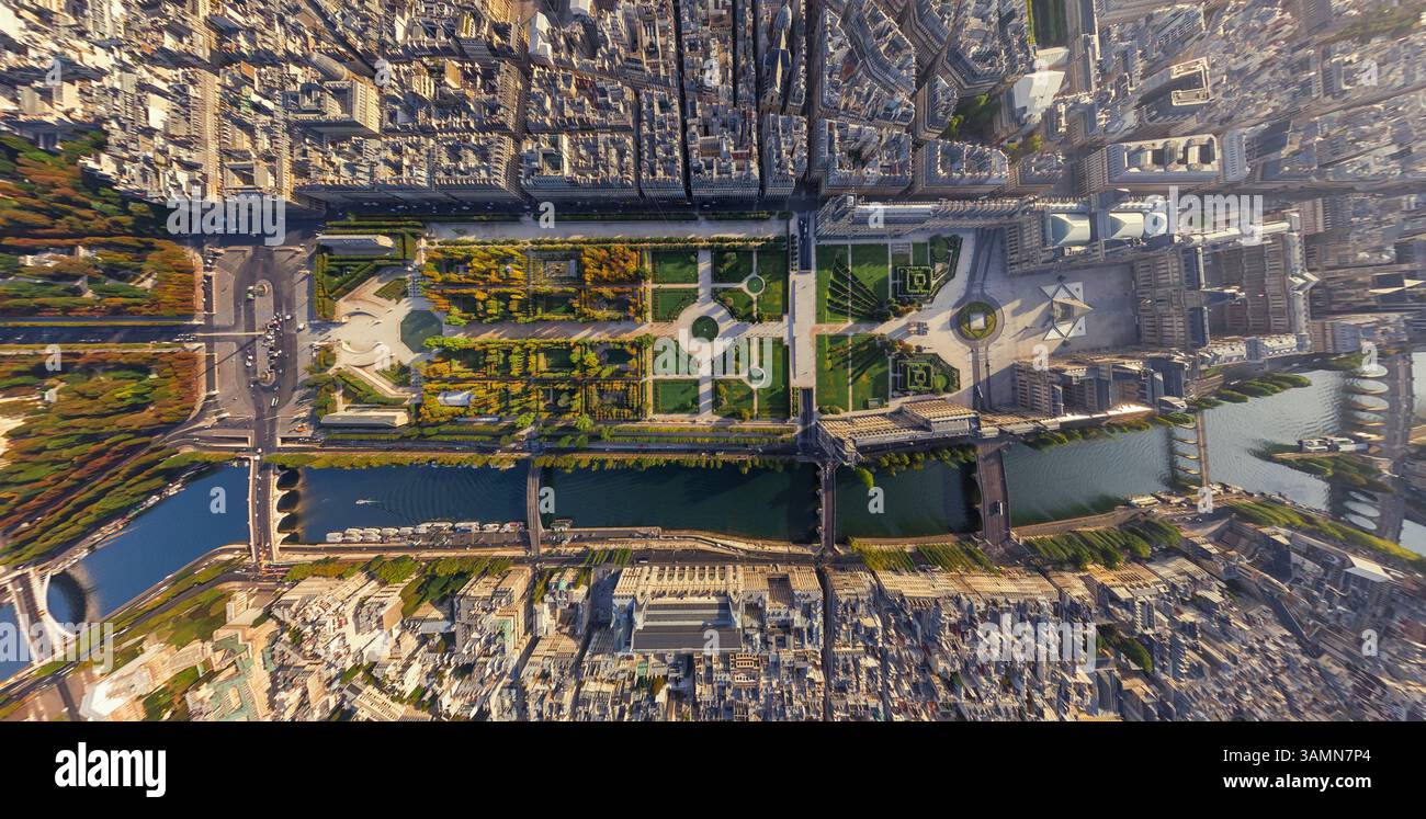 The louvre aerial hi-res stock photography and images - Alamy