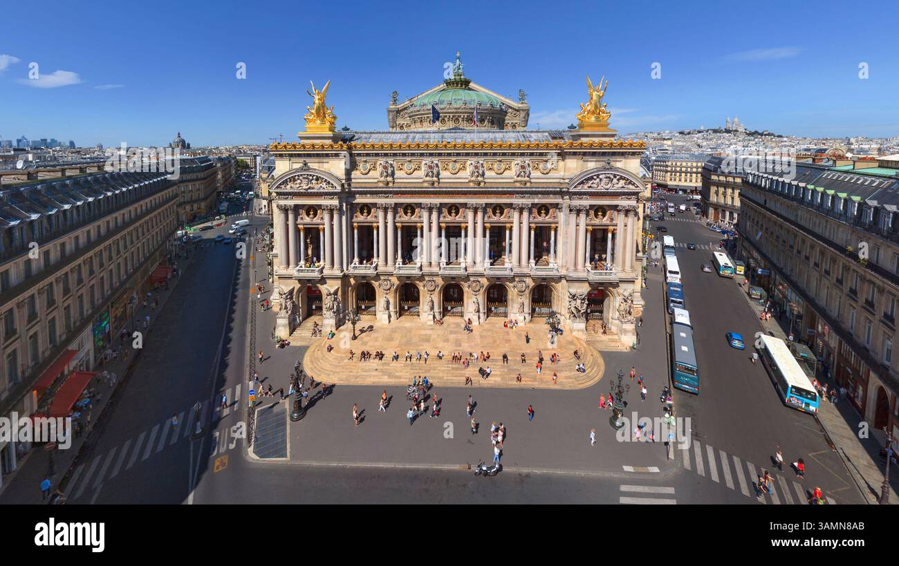 Paris, France - 22 February 2022: Panoramic aerial view of Palais ...