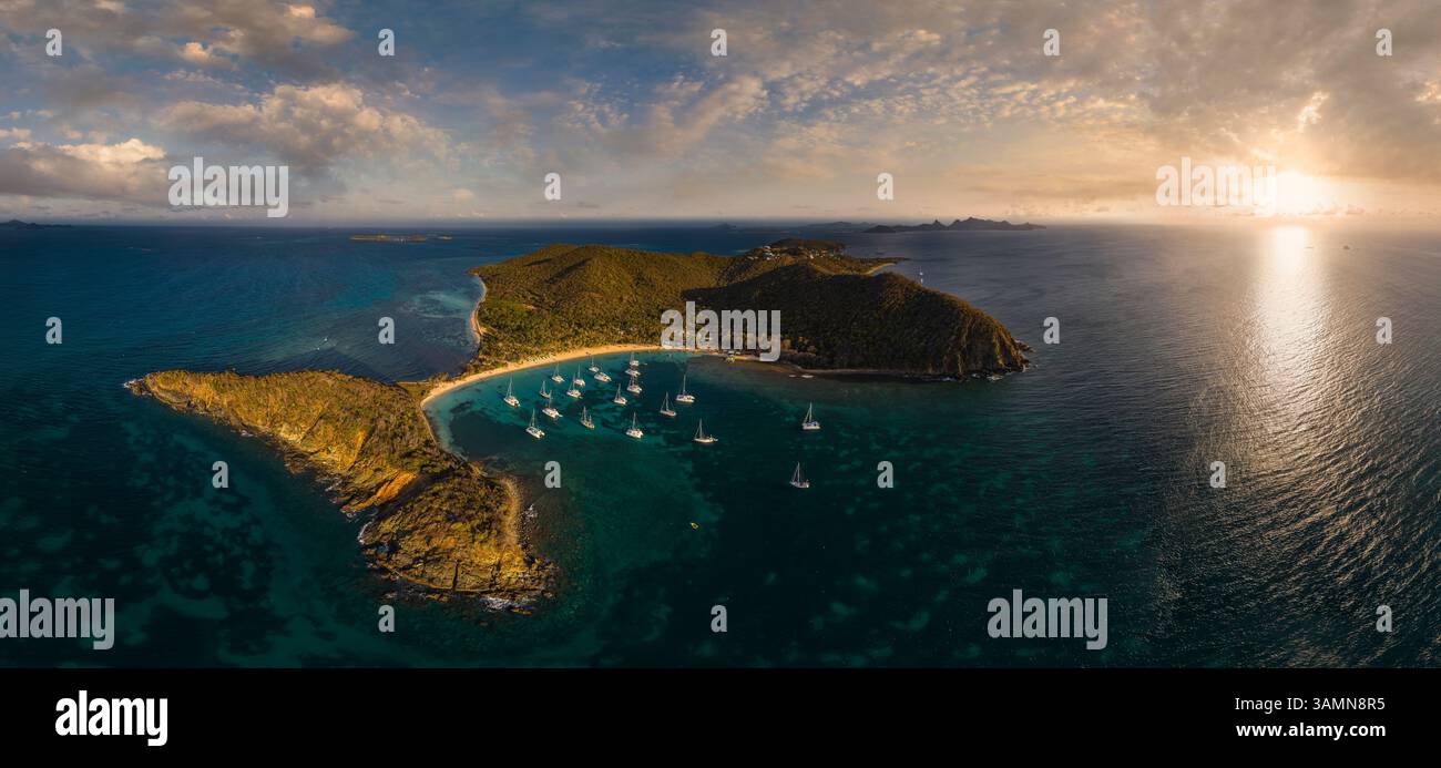 Aerial view of the Lesser Antilles, Caribbean Sea Stock Photo - Alamy