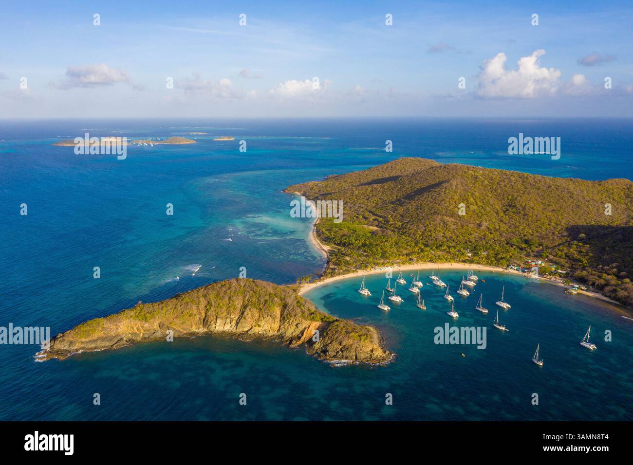 Aerial view of the Lesser Antilles, Caribbean Sea Stock Photo - Alamy